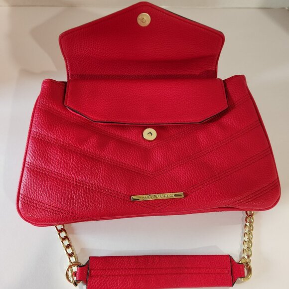 Steve Madden | Bags | Red Handbag Steve Madden Quilted Over The ...